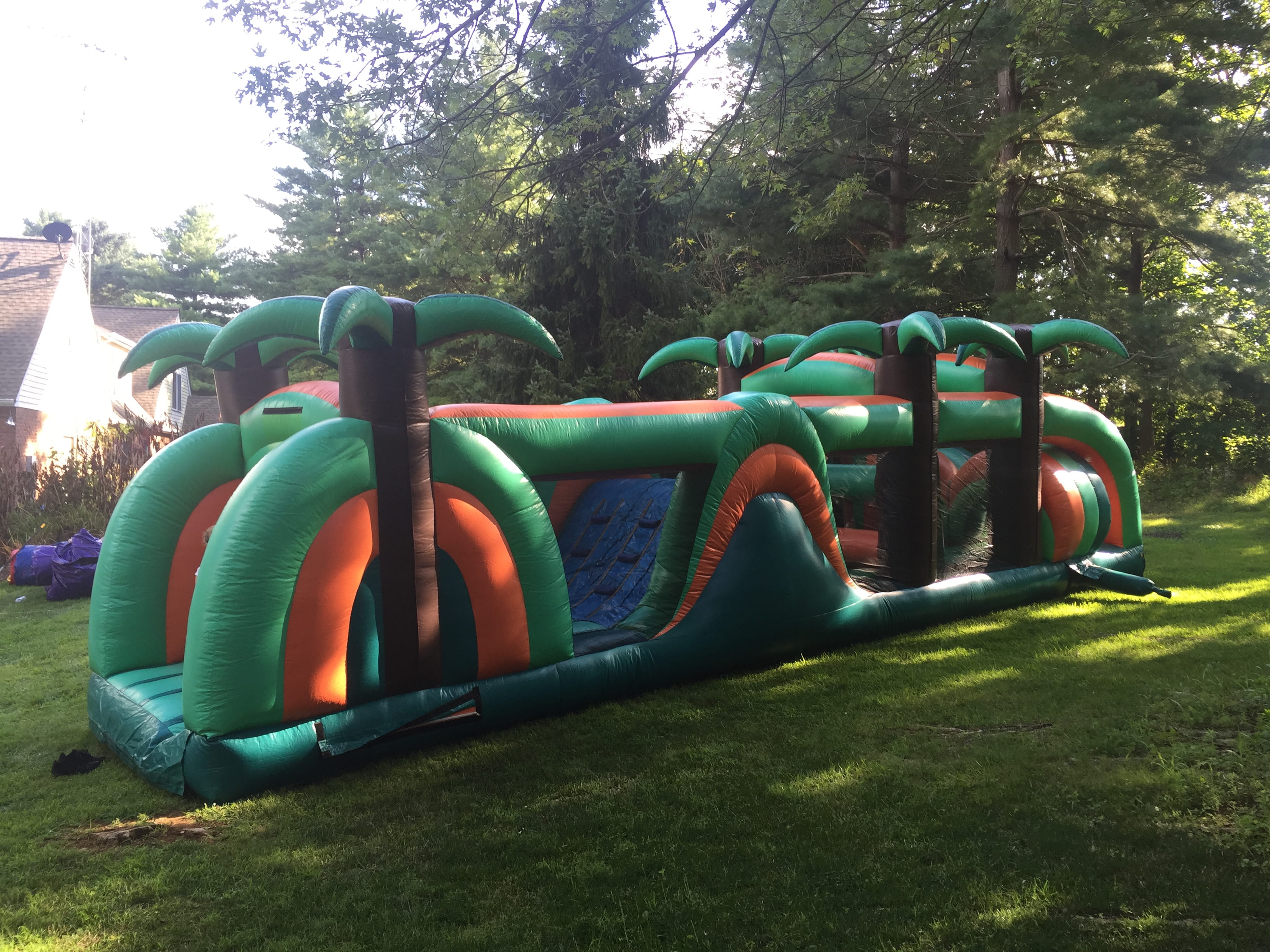 40-Foot Tropical Obstacle Course - Hub City Inflatables